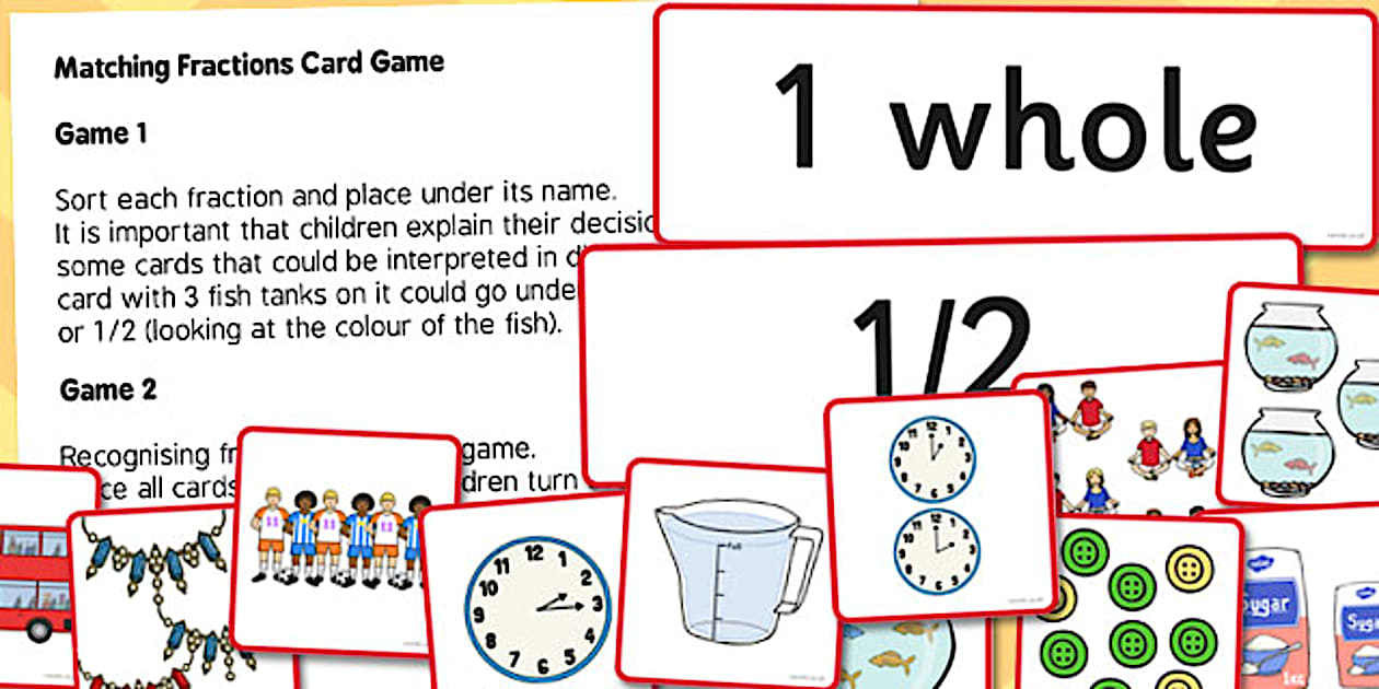 Matching Fractions Card Game - Twinkl