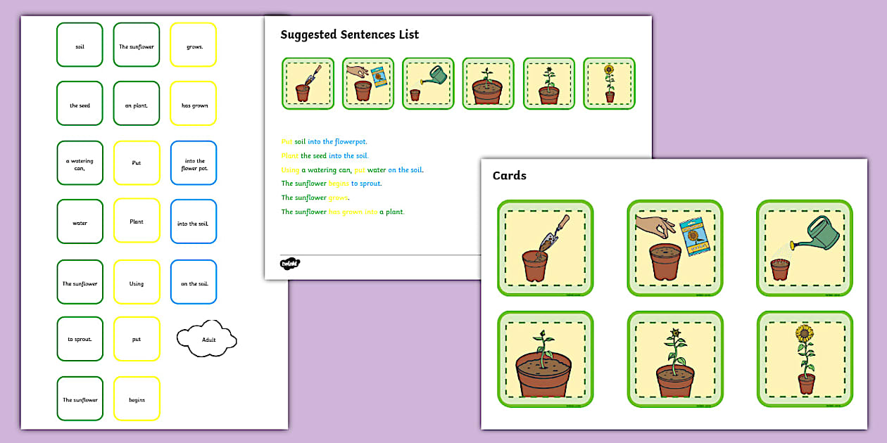 Colourful Semantics Plant Growth Sequencing Pictures