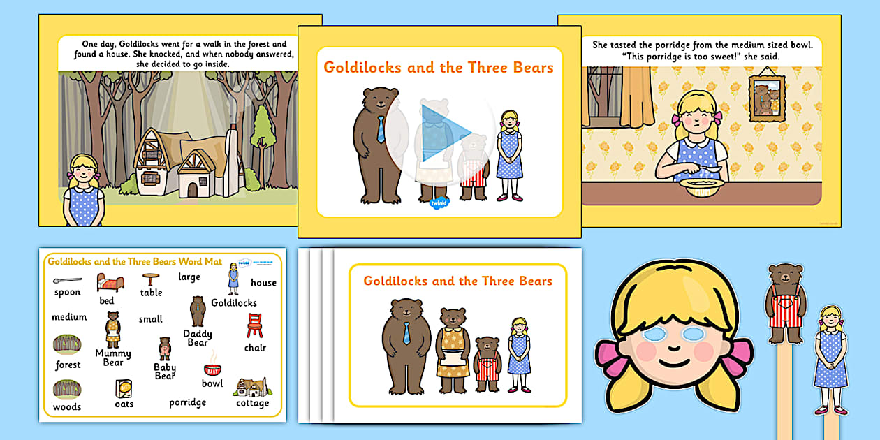Goldilocks and the Three Bears Listen and Retell Oral Language Activity ...
