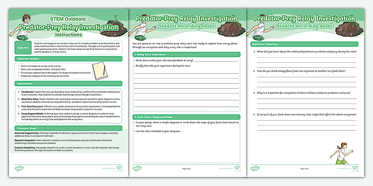 STEM Outdoors: Predator-Prey Relay Investigation