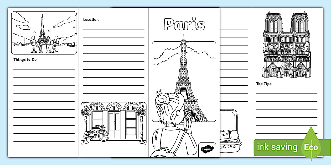 Paris Leaflet Template,travel,holiday brochure,Paris