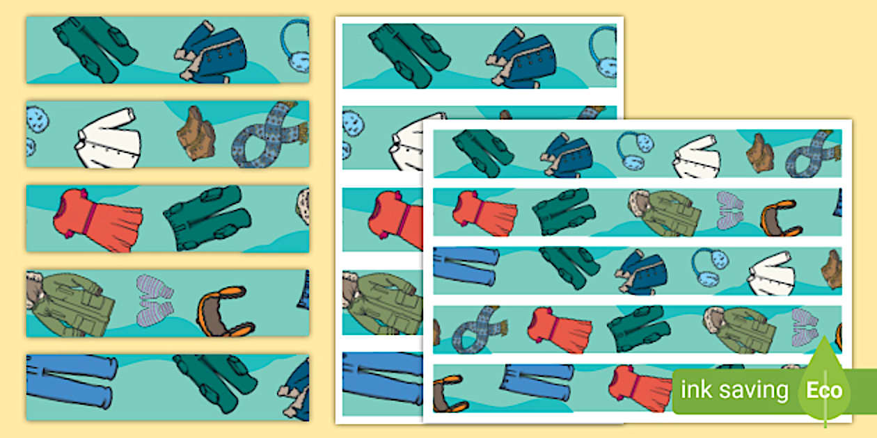 Winter Clothing Display Borders (teacher made) - Twinkl