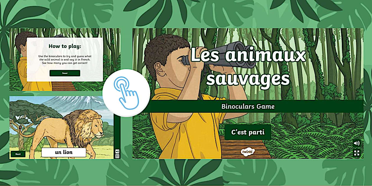 👉 French Wild Animals Game | Twinkl GO! | Languages | KS2