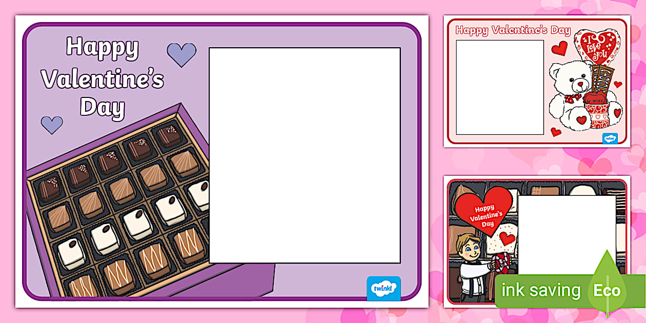 Valentine's Day Chocolate Picture Frames - Primary Resources