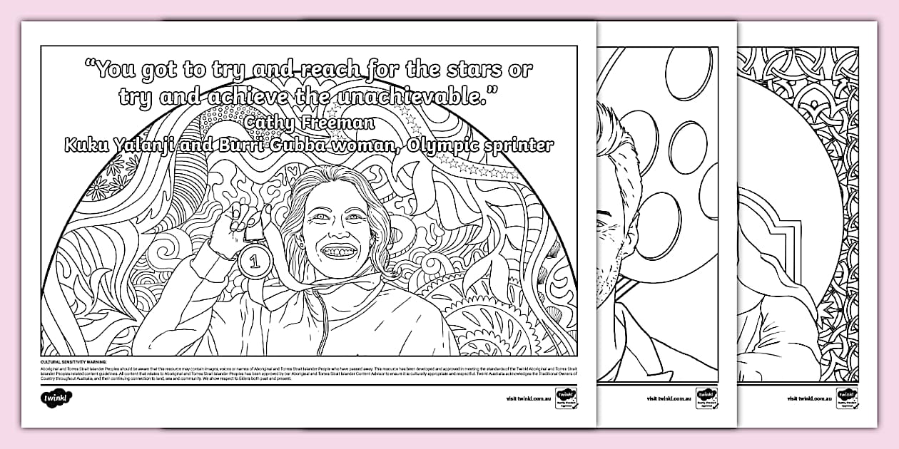 Inspirational Australian Quotes Mindful Colouring Pages