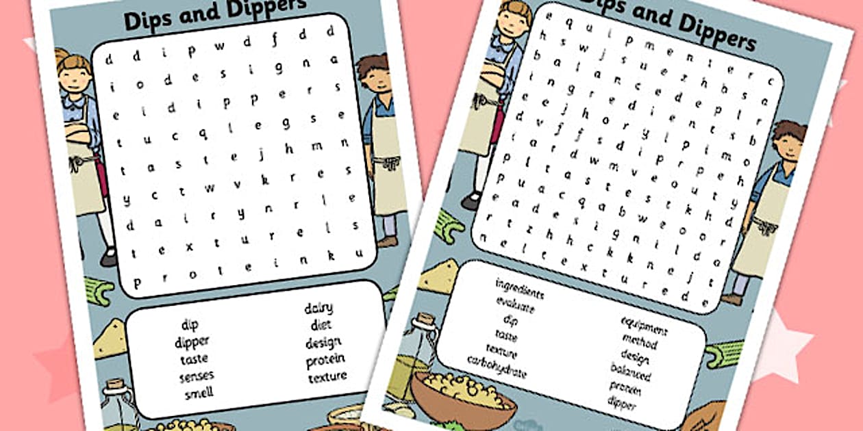 Dip and Dippers Wordsearch (teacher made) - Twinkl