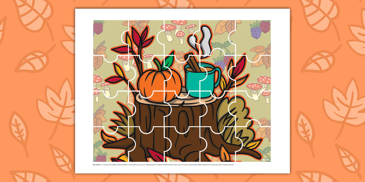 Fall Jigsaw Puzzle (Teacher-Made) - Twinkl