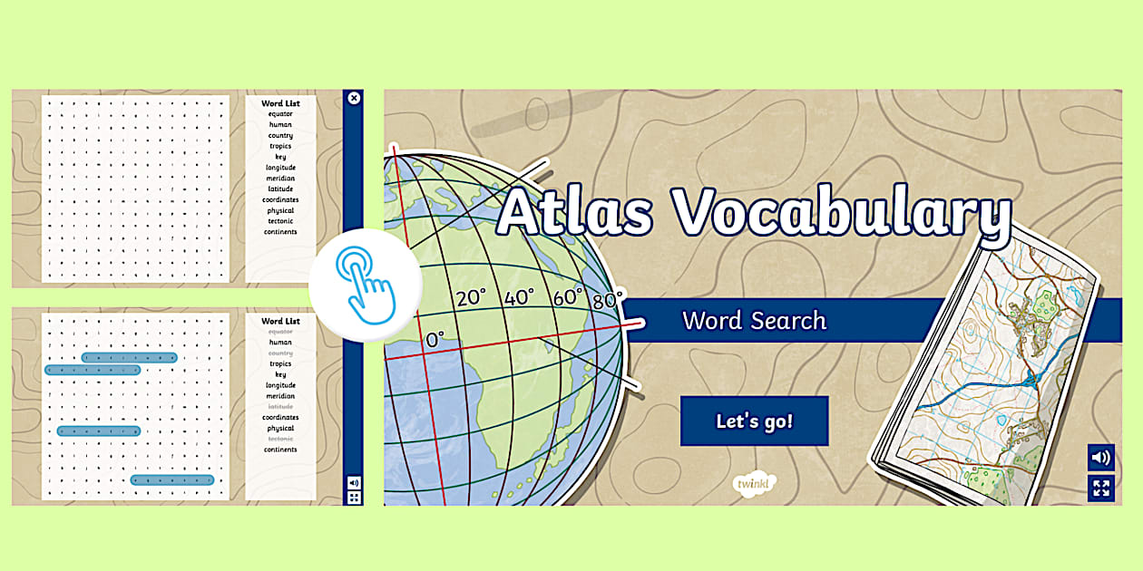 Atlas Vocabulary Interactive Word Search
