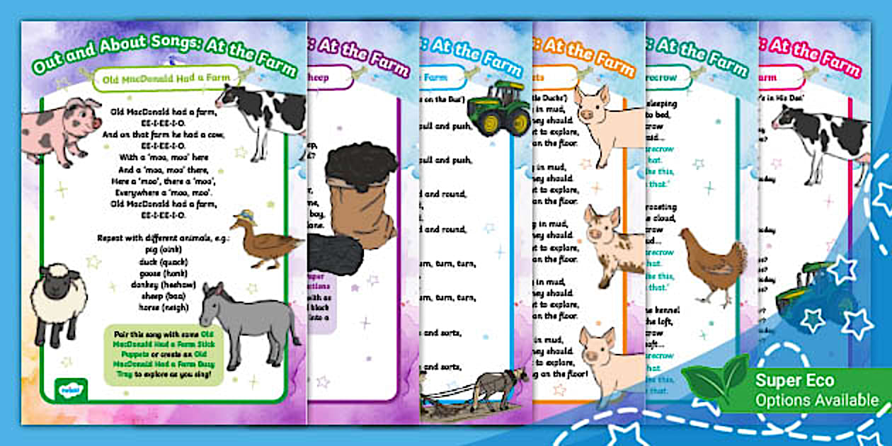 Out and About Songs: Farm-Themed Songs for Kids - Twinkl