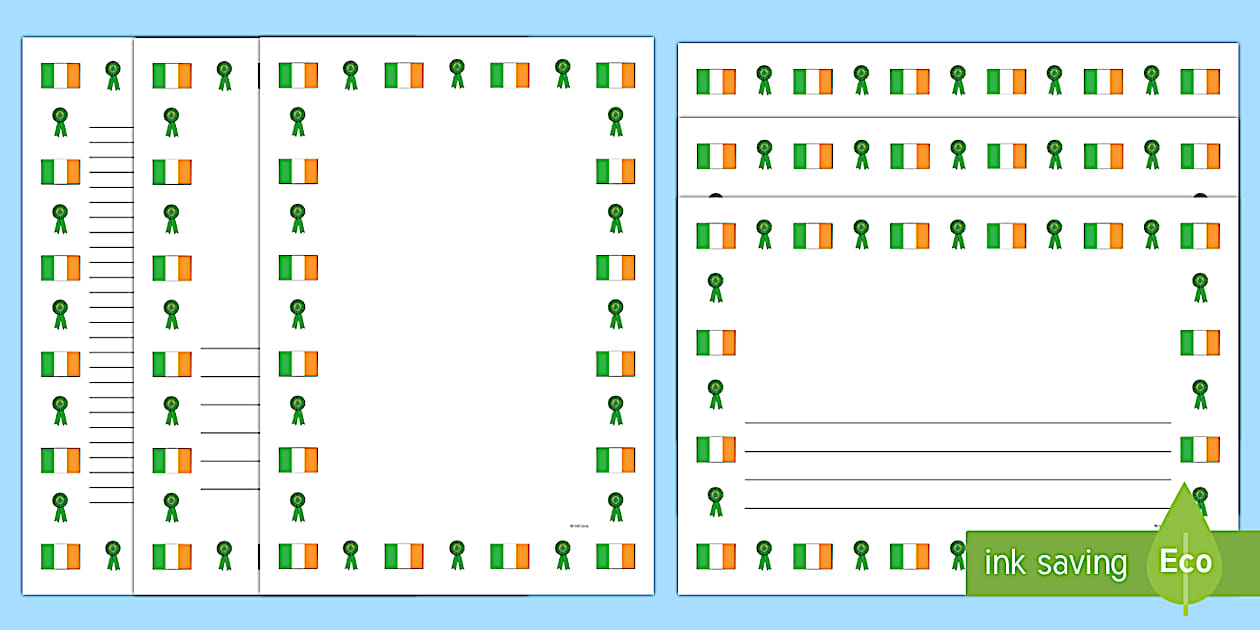 Seachtain na Gaeilge Page Border Pack - ROI - Irish Language Week Gaeilge