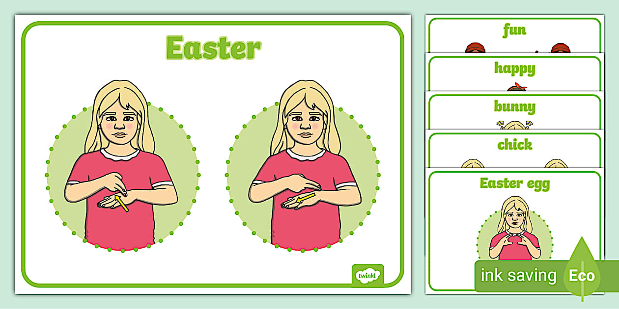 Auslan Easter Display Posters