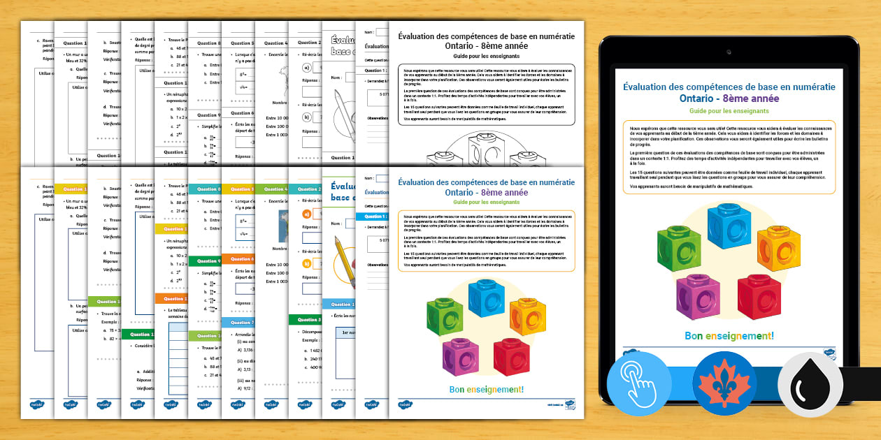 Ontario Foundation Skills Assessment Numeracy Grade 8 French