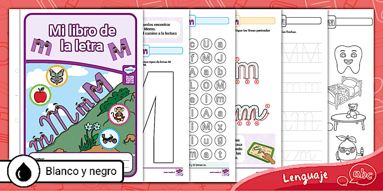 Cuadernillo letra M | lectoescritura | 1° básico | gratis