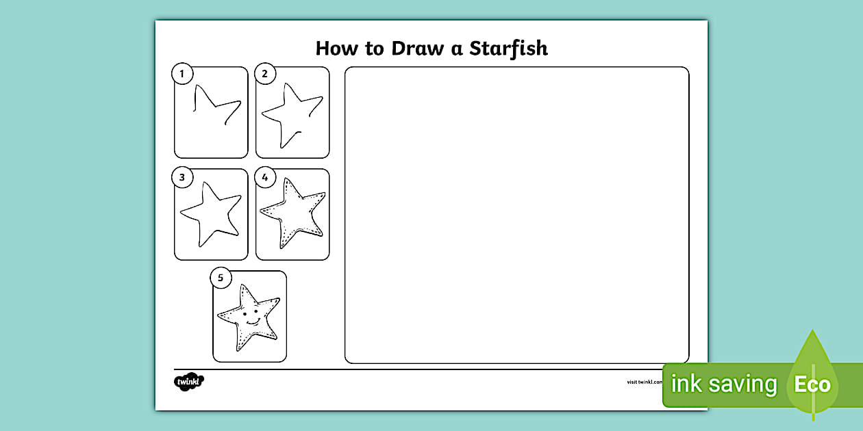 How to Draw a Starfish Activity (teacher made) - Twinkl