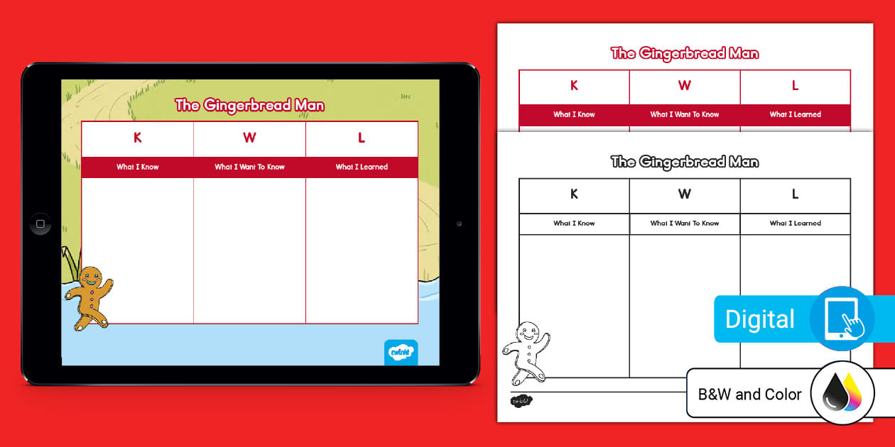 The Gingerbread Man KWL Chart (teacher made) - Twinkl