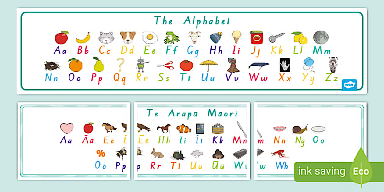 English Alphabet & Te Arapū Māori Banners (teacher made)