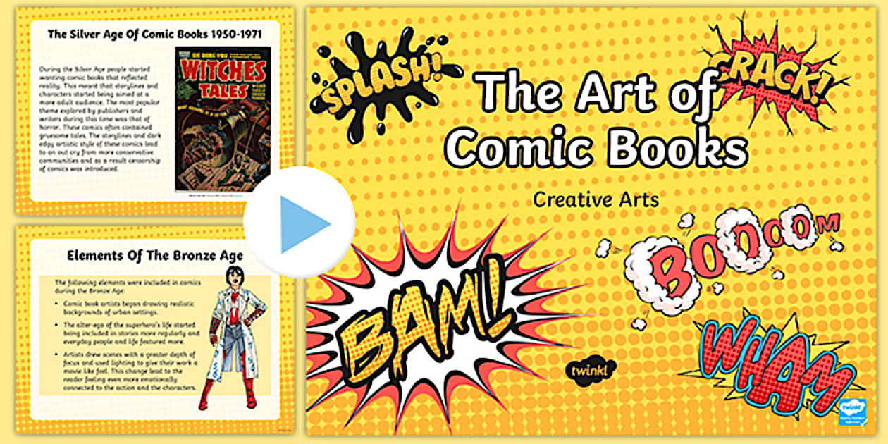 The Art of Comic Strips Art Lesson PowerPoint (teacher made)