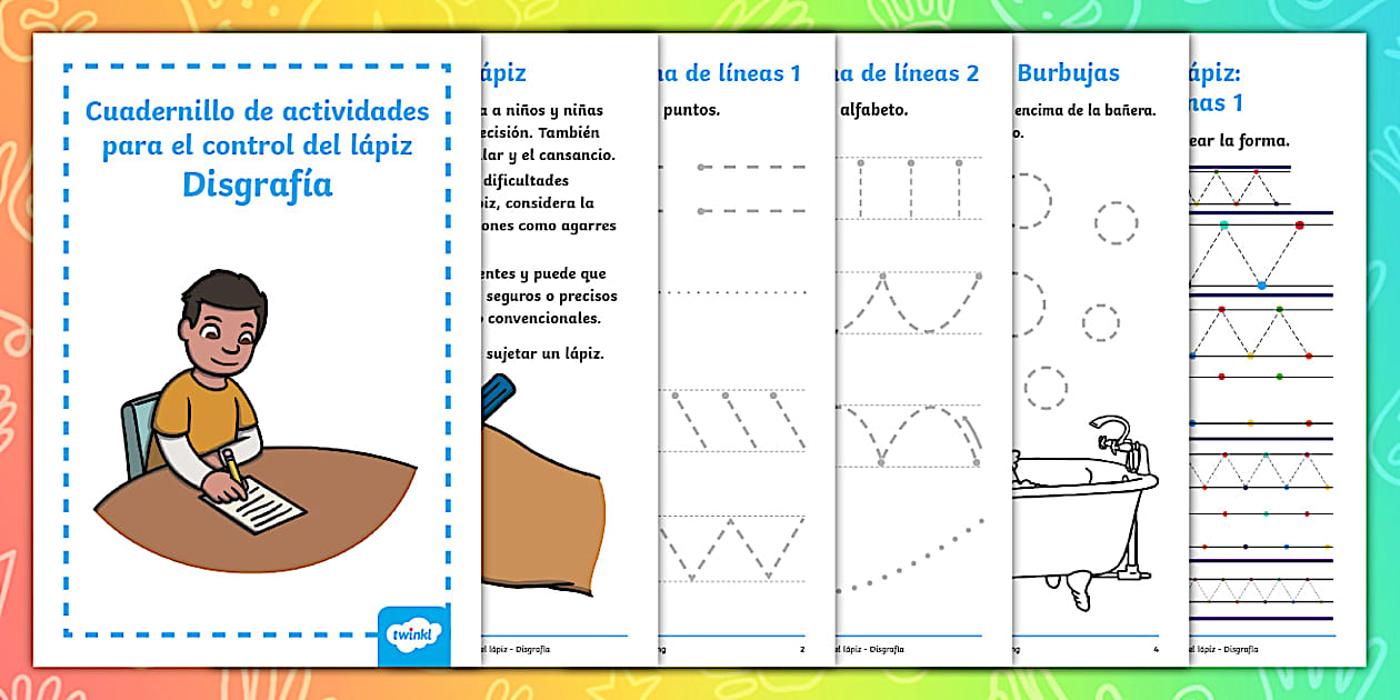 Cuadernillo de actividades: Control del lápiz - Disgrafía