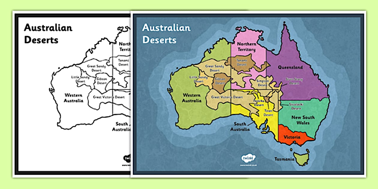 Australian Deserts Map | Year 5-6 | Geography Resource