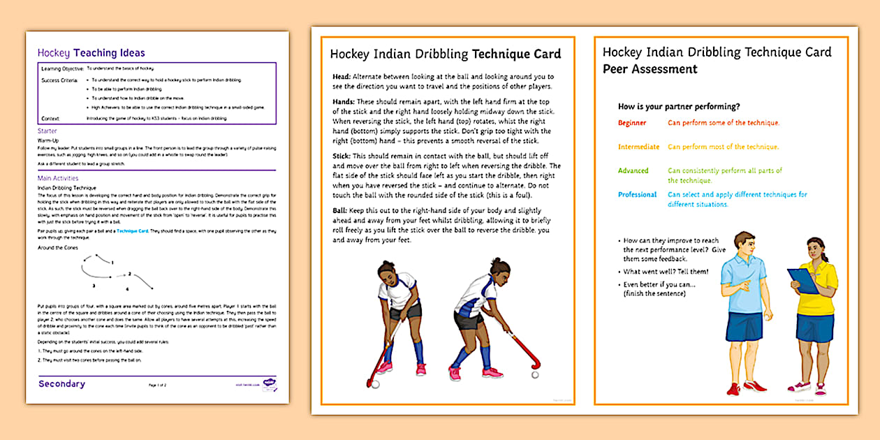 Hockey Lesson 4: Indian Dribbling (teacher made) - Twinkl