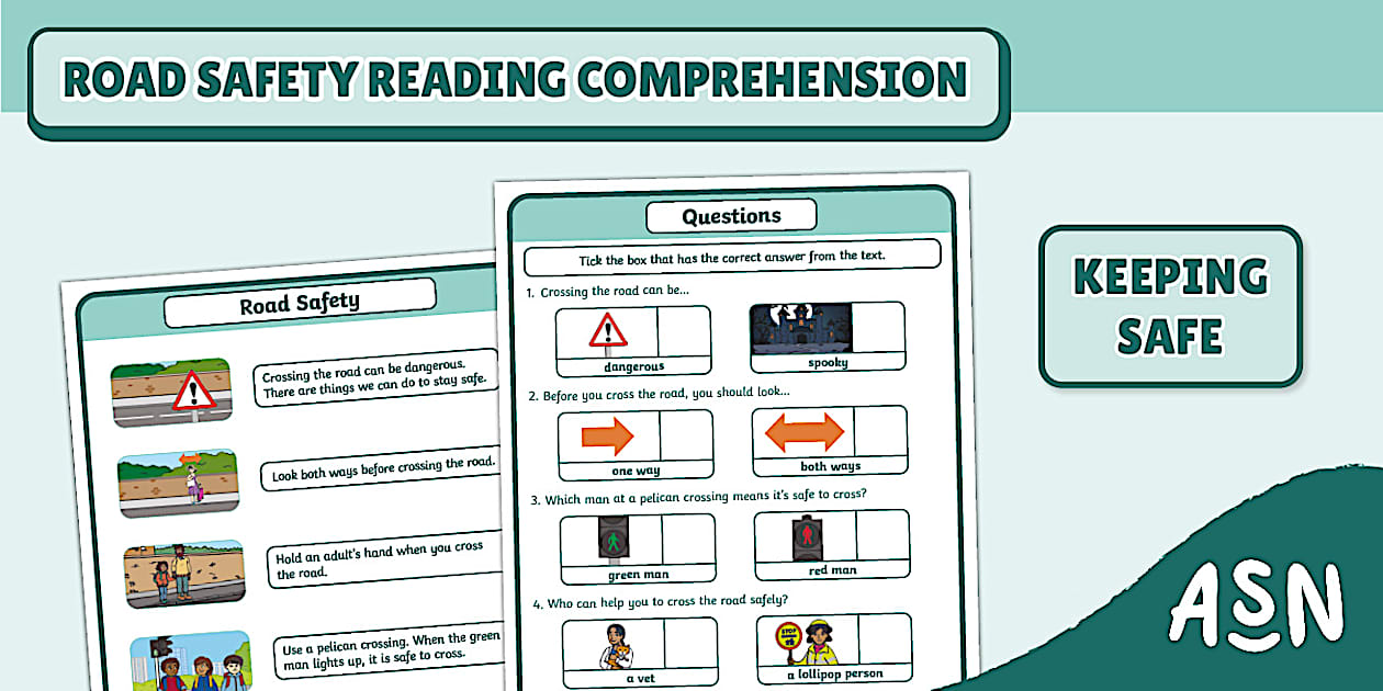 Road Safety Reading Comprehension with Visual Supports