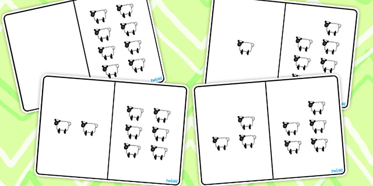 Sheep Counting Number Bonds to 8 (teacher made) - Twinkl