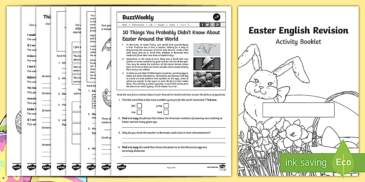 Easter English Revision Activity Booklet - Twinkl