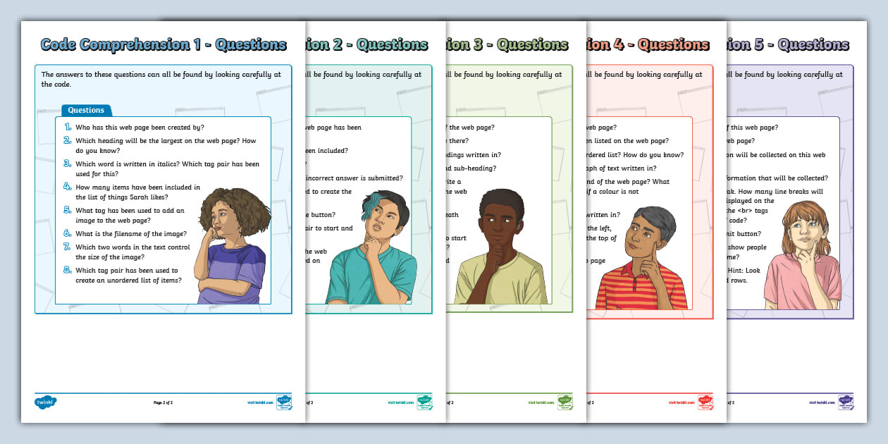 UKS2 Code Comprehension with HTML (teacher made) - Twinkl