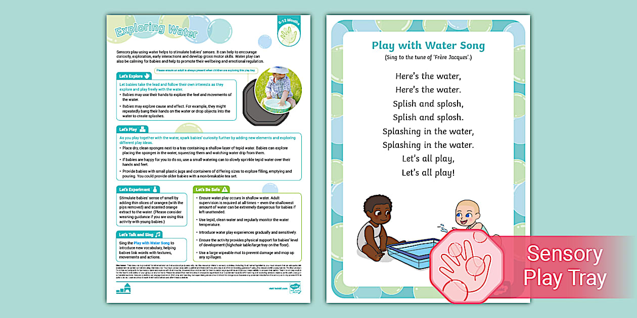 Sensory Play Tray for Babies: Exploring Water | Twinkl