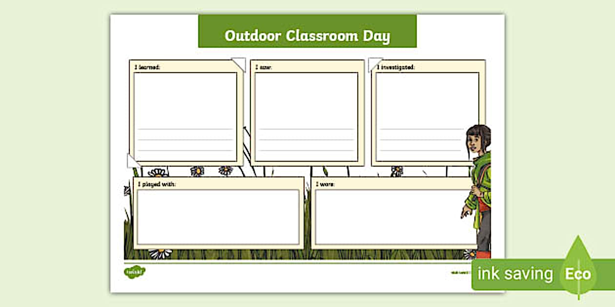 Outdoor Classroom Day Writing Template (Teacher-Made)