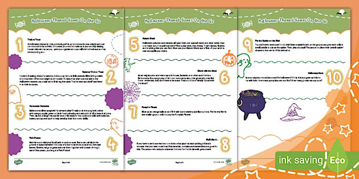 Halloween-Themed Games on the Go (teacher made) - Twinkl