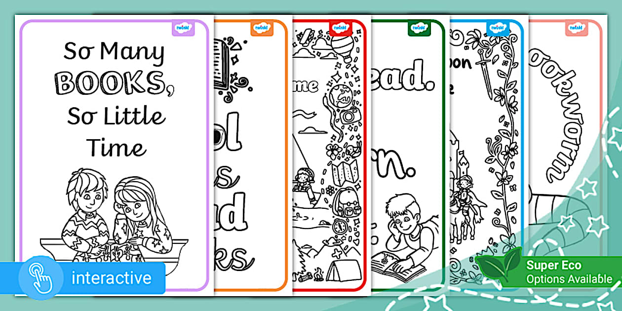 FREE! - Editable Colour-In Signs for Reading Nooks - Twinkl