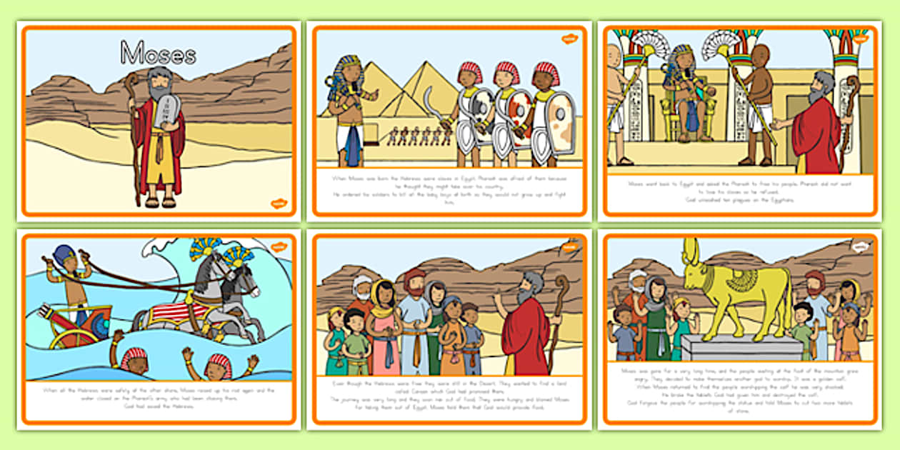 Moses Story Cards | Christian Education | Twinkl USA