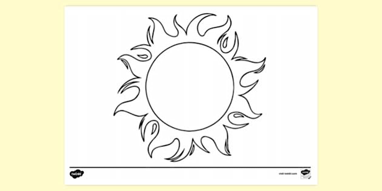 Sun Colouring | Colouring Sheets (teacher made) - Twinkl