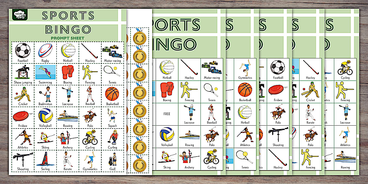 Sports Bingo Game Printable | Twinkl Party (professor feito)
