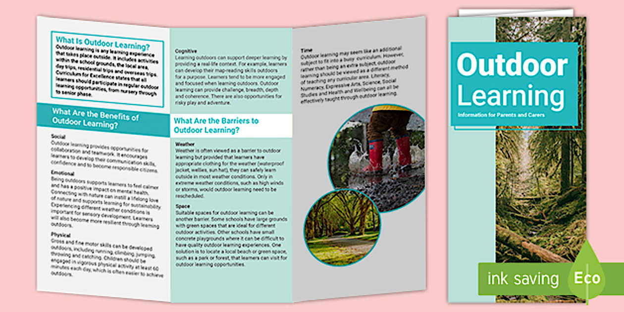 Editable Outdoor Learning Adult Information (teacher made)