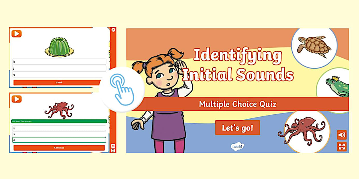 Identifying Initial Sounds Go! Interactive Quiz - Twinkl