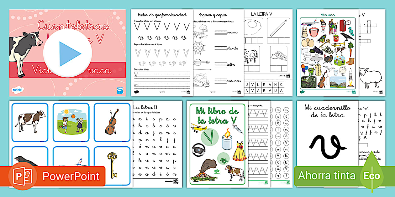 Pack cuentoletras: La letra V (Hecho por educadores)