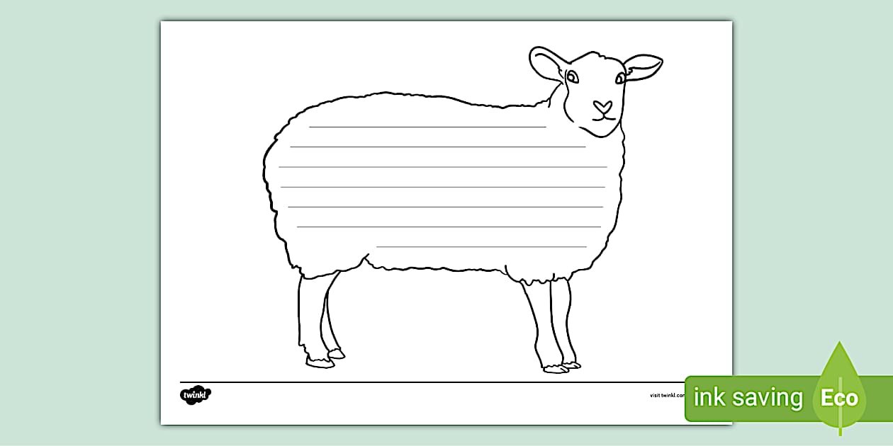 Sheep Writing Template (teacher made) - Twinkl