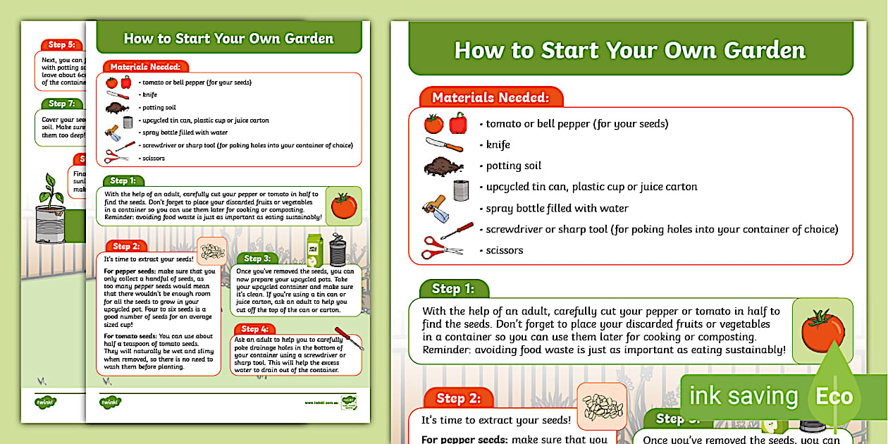 How to Start Your Own Garden (teacher made) - Twinkl