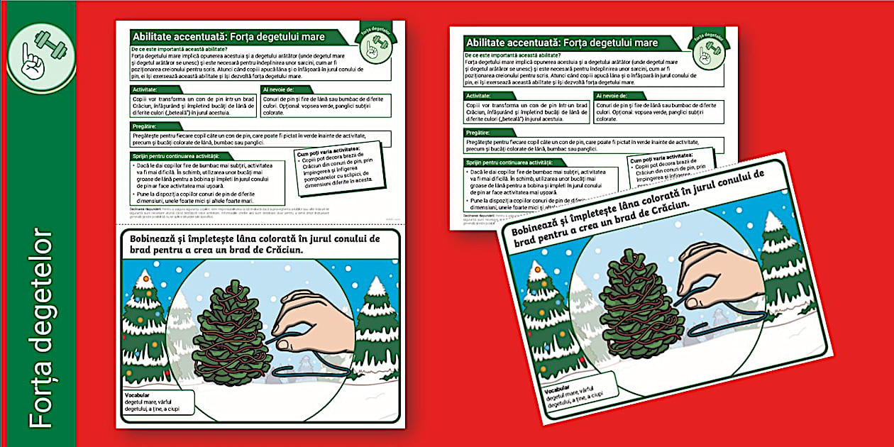 Bobinare: Decorarea conurilor de brad – Activitate practică