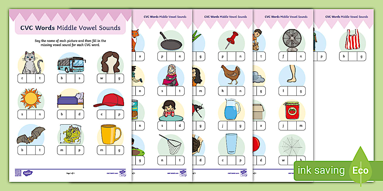 CVC Words Activity Sheet (teacher made) - Twinkl