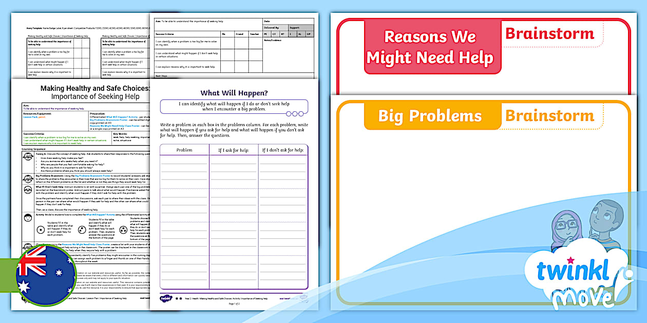 Year 2 Health Making Healthy and Safe Choices: Importance of Seeking Help