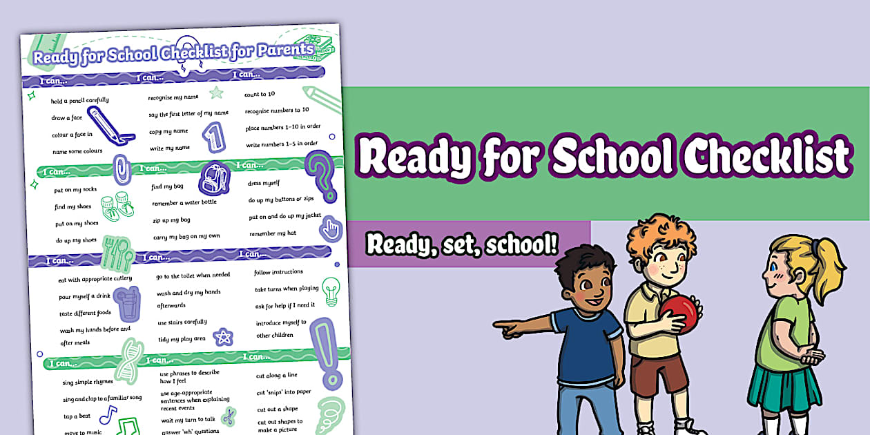 School Readiness: Ready for School Checklist for Parents