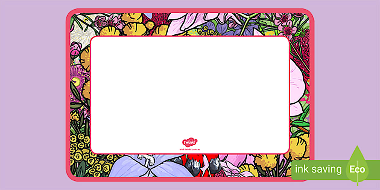 Editable Australian Native Flora Classroom Area Display Sign