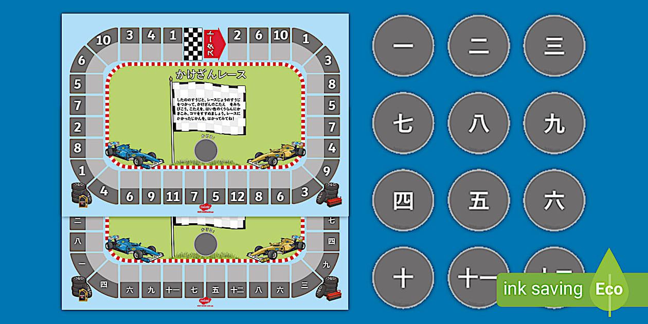 Multiplication Race Board Game English/Japanese - Twinkl