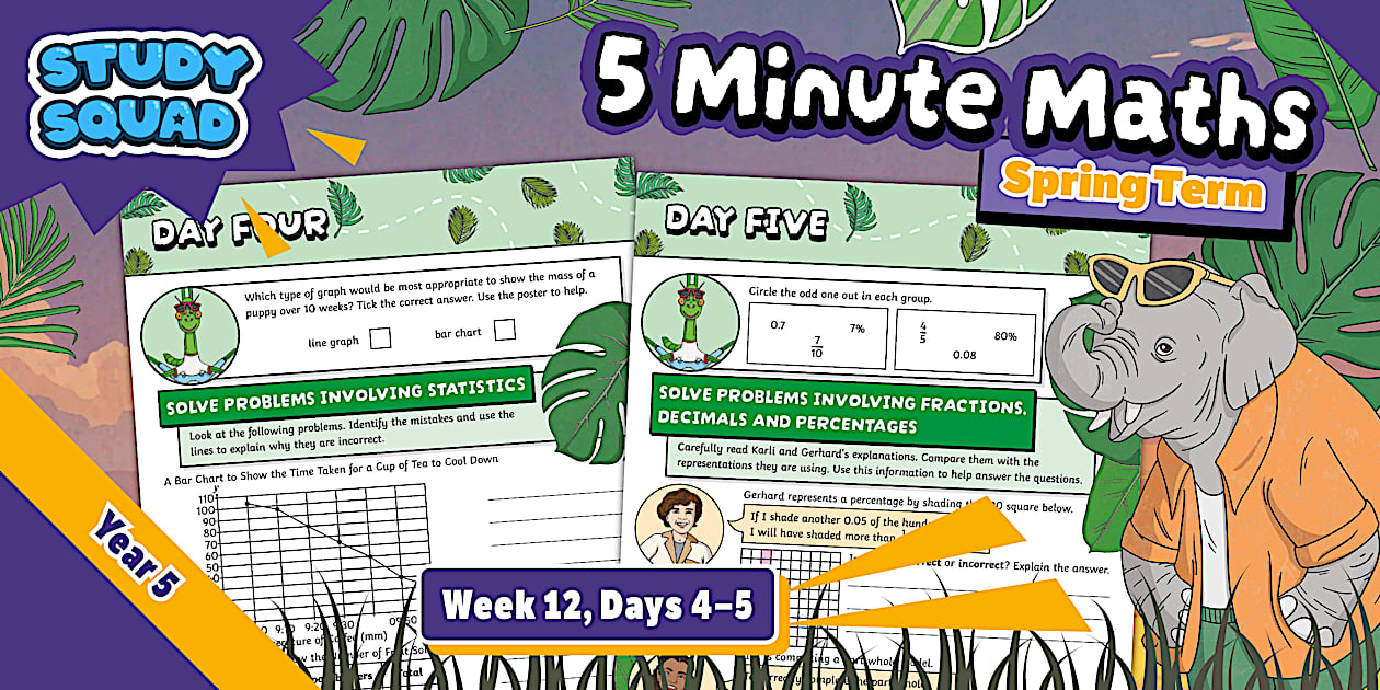 👉 Study Squad 5 Minute Maths - Year 5 Spring - Week 12 Day 4-5