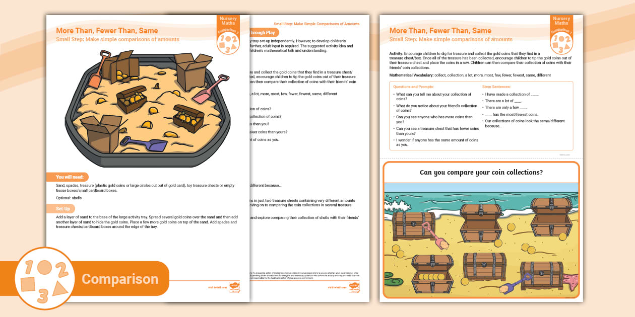Nursery Maths Comparison Large Activity Tray | Twinkl