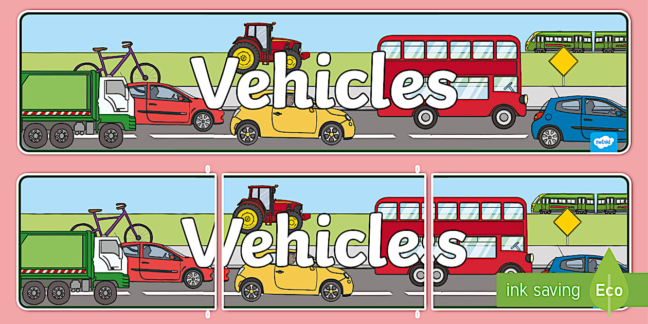 Vehicles Display Banner (Transport) (teacher made) - Twinkl
