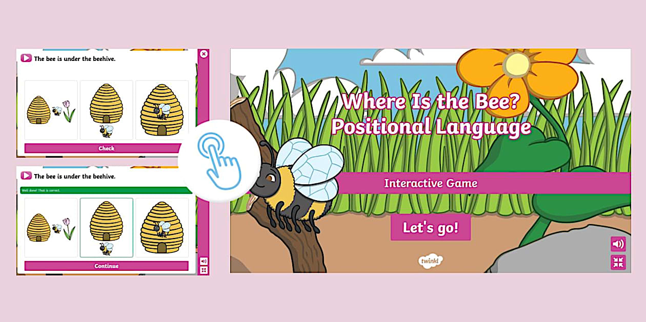 👉 Where Is the Bee? Positional Language Kindergarten | Game